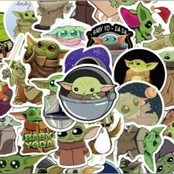 Grogu | Office | Grogu Mix Stickers Pack Of 2 Random Baby Yoda Decals ...